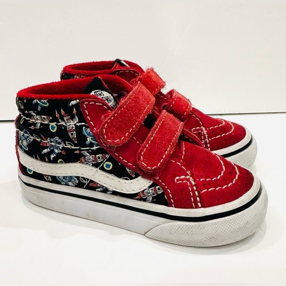 Vans | Shoes | Vans Sk8 Mid Reissue V Dj Rocket Jam Red Black Strap ...